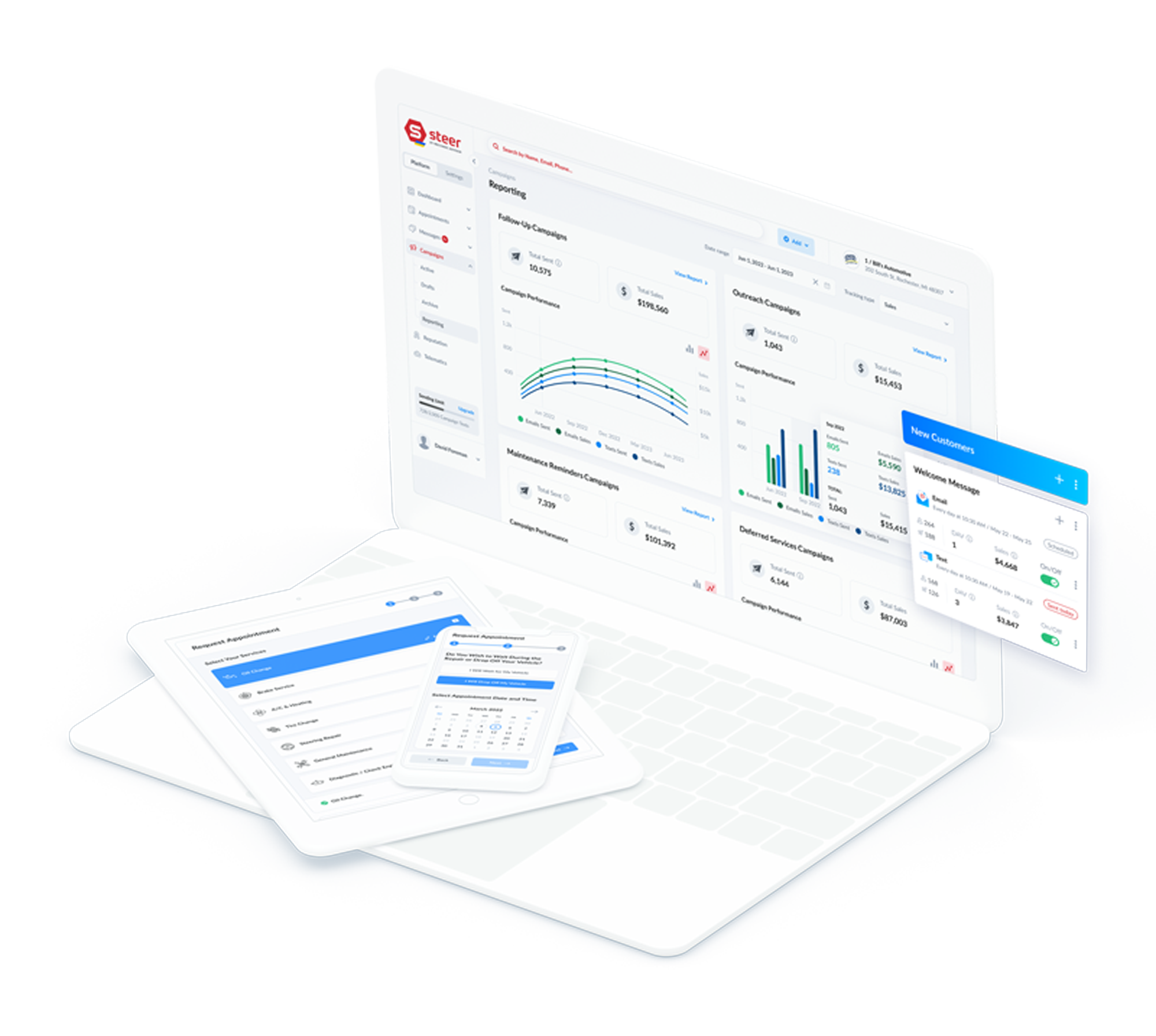 Steer | #1 CRM + Online Scheduler for Auto Shops